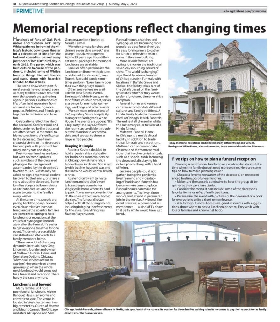 Changing Times – Chicago Jewish Funerals